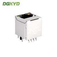 China RJ45 Jack with Transformer Cat 5 180 Degree Top Entry Single Port 8P8C Shielded for sale