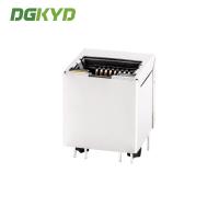 China RJ45 Jack with Transformer Cat 5 180 Degree Top Entry Single Port 8P8C Shielded for sale