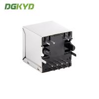 China KRJ-181NL 180 Degree CAT5e RJ45 Vertical Connector with Internal Magnetics and Dual LED Indicators - 8 Position 10/100BASE-T for sale