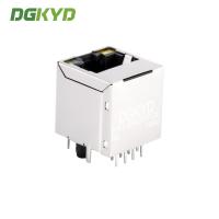 China KRJ-184GYPOENL 180° Top Entry RJ45 LAN Jack with PoE - 8-Position Single Port Connector for 100 BASE-T Networks for sale
