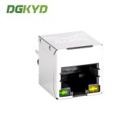 China 100Mbps RJ45 Connector 180 Degree Vertical Ethernet Port with PoE Direct Insertion 8P8C for sale