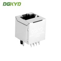 China 180 Degree Vertical Entry 10/100 Base Magnetic RJ45 Connector Module Shielded KRJ-180ENL for sale