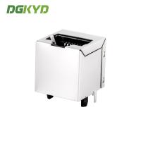 China RJ45 Network Port Connector 100Mbps Integrated Transformer Vertical DGKYD511B083GWA8D for sale