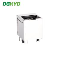 China KRJ-1812QGYZNL Vertical RJ45 Female Connector Cat6 8-Port with Gold 6μ