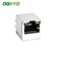 China KRJ-1812QGYZNL Vertical RJ45 Female Connector Cat6 8-Port with Gold 6μ