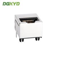 China KRJ-1808NL 12mm Height RJ45 LAN Jack with Integrated Magnetics - 8 Position 10/100 BASE-T Vertical Entry Connector for sale