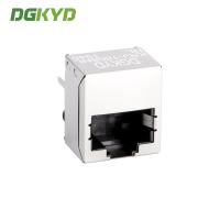 China KRJ-1808NL 12mm Height RJ45 LAN Jack with Integrated Magnetics - 8 Position 10/100 BASE-T Vertical Entry Connector for sale