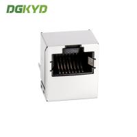 China KRJ-1808NL 12mm Height RJ45 LAN Jack with Integrated Magnetics - 8 Position 10/100 BASE-T Vertical Entry Connector for sale