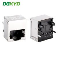 China KRJ-1808NL 12mm Height RJ45 LAN Jack with Integrated Magnetics - 8 Position 10/100 BASE-T Vertical Entry Connector for sale