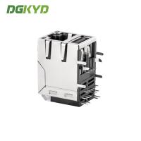 China RJ45 with USB 2.0 Socket Gigabit Integrated Filter Network Port Connector KRJ-008QUSBNL 12P for sale