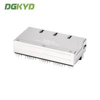 China 4 Port Gigabit RJ45 Modular Jack with Filter 1000BASE-T Industrial Ethernet Connector for sale