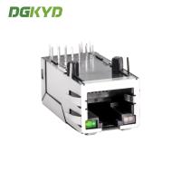 China KRJ-339AGYGNL RJ45 Gigabit Connector 33mm Long Interface with LED Indicators for Network Equipment for sale