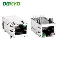 China KRJ-339AGYGNL RJ45 Gigabit Connector 33mm Long Interface with LED Indicators for Network Equipment for sale