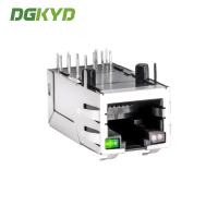 China Cat6 Gigabit RJ45 Shielded Connector with Integrated Magnetics 33mm Length KRJ-339NL for sale
