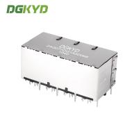 China Custom Dual Deck 2x4 RJ45 Connector with Cat6 Speed Performance and Side Entry Mount for sale