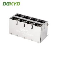 China Custom Dual Deck 2x4 RJ45 Connector with Cat6 Speed Performance and Side Entry Mount for sale