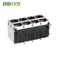 China Custom Dual Deck 2x4 RJ45 Connector with Cat6 Speed Performance and Side Entry Mount for sale