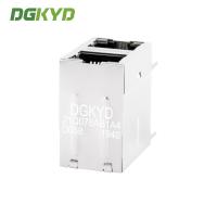 China 2x1 Dual Port RJ45 Connector 1000BASE-T Gigabit Ethernet with Filter 10 Pin CAT6 for sale