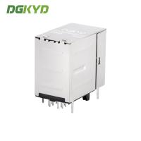 China 2x1 Dual Port RJ45 Connector 1000BASE-T Gigabit Ethernet with Filter 10 Pin CAT6 for sale