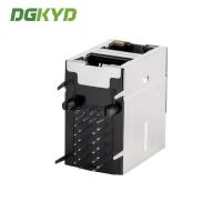 China 2x1 Dual Port RJ45 Connector 1000BASE-T Gigabit Ethernet with Filter 10 Pin CAT6 for sale