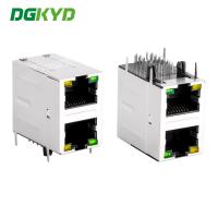 China 2x1 Dual Port RJ45 Connector 1000BASE-T Gigabit Ethernet with Filter 10 Pin CAT6 for sale