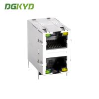 China Dual Deck RJ45 Connector with 1000base Transformer and Cat6 Performance for Ethernet Networks for sale