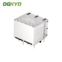 China RJ45 Connector Modular Jack with Internal Magnetics 2X2 Port Configuration CAT6 Compatible for sale