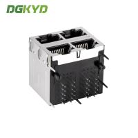 China RJ45 Connector Modular Jack with Internal Magnetics 2X2 Port Configuration CAT6 Compatible for sale