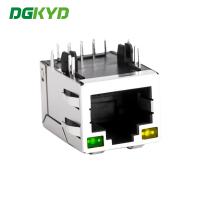 China Side Entry RJ45 Magnetics Jack with LED for 100Mb Ethernet Applications KRJ-H001YGENL for sale