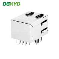 China Side Entry RJ45 Magnetics Jack with LED for 100Mb Ethernet Applications KRJ-H001YGENL for sale