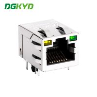 China Side Entry RJ45 Magnetics Jack with LED for 100Mb Ethernet Applications KRJ-H001YGENL for sale