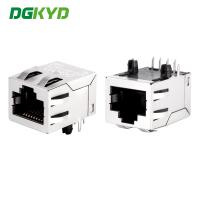 China Shielded Single Port RJ45 PCB Connector with Transformer for Megabit Ethernet for sale