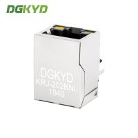 China Single Port Gigabit Ethernet 10 Pins PCB Shielded RJ45 Modular Jack with Green/Yellow LED for sale