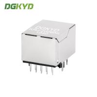 China Single Port Gigabit Ethernet 10 Pins PCB Shielded RJ45 Modular Jack with Green/Yellow LED for sale