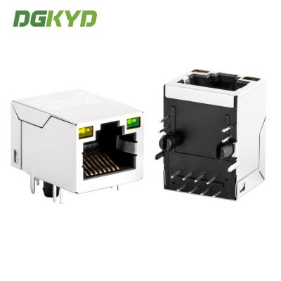 China RJ45 Connector Modular Jack with Built-in Integrated Filter Light Shielding Interface and Gold Plating 6u for sale