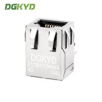 China RJ45 Connector 100Mbps Industrial Network Port with 6U Gold Plating Modular Jack for sale