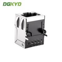 China RJ45 Connector 100Mbps Industrial Network Port with 6U Gold Plating Modular Jack for sale