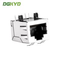 China RJ45 Connector 100Mbps Industrial Network Port with 6U Gold Plating Modular Jack for sale
