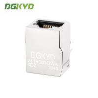 China RJ45 connector 100Mbps with filter and gold plating modular jack for PCB applications for sale