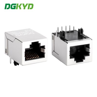 China RJ45 connector 100Mbps with filter and gold plating modular jack for PCB applications for sale