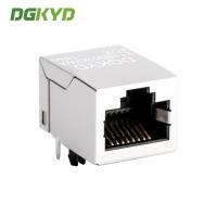 China RJ45 connector 100Mbps with filter and gold plating modular jack for PCB applications for sale