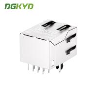 China 100Mbps Shielded RJ45 Connector with Integrated Network Transformer and No Light Strip for sale