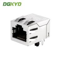 China 100Mbps Shielded RJ45 Connector with Integrated Network Transformer and No Light Strip for sale