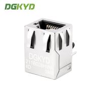 China 100Mbps Shielded RJ45 Connector with Integrated Network Transformer and No Light Strip for sale