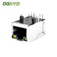 China KRJ-SH256GYNL RJ45 Connector with 100Base Filter LED Indicator and Shielded RJ45 Modular Jack for sale