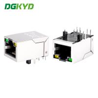 China KRJ-SH256GYNL RJ45 Connector with 100Base Filter LED Indicator and Shielded RJ45 Modular Jack for sale