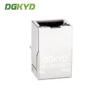 China KRJ-SH256GYNL RJ45 Connector with 100Base Filter LED Indicator and Shielded RJ45 Modular Jack for sale