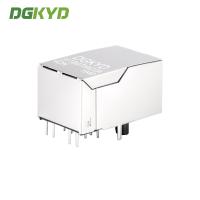 China RJ45 modular jack with 100MB filter, LED status indicator, and shielded metal connector for network interfaces for sale
