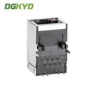 China RJ45 modular jack with 100MB filter, LED status indicator, and shielded metal connector for network interfaces for sale