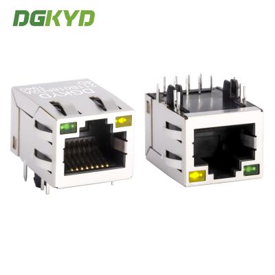 China Industrial Grade 8PIN RJ45 Shielded Connector with 6U Gold Plating for Network Port for sale